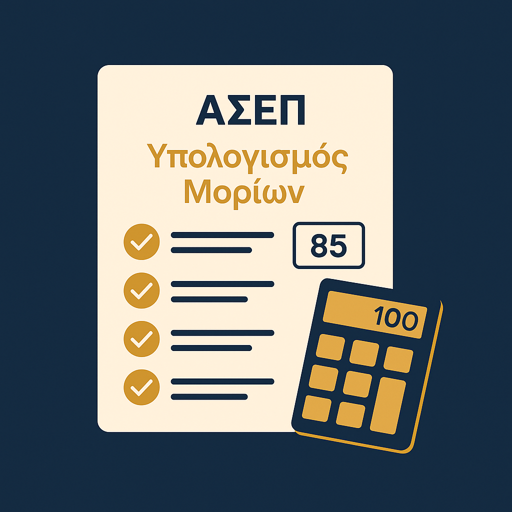 Υπολογισμός Μορίων ΑΣΕΠ - Ο Απόλυτος οδηγός